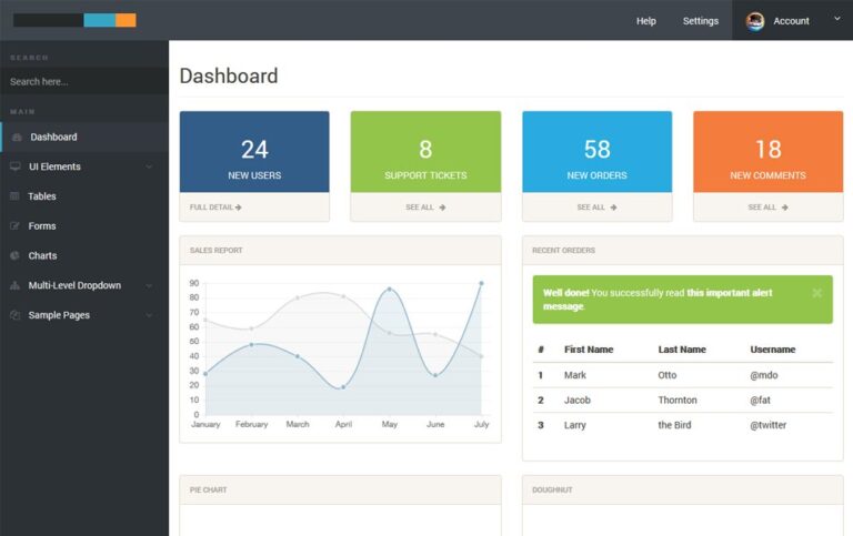 11+ Free Bootstrap Admin and Dashboard Templates | UIdeck