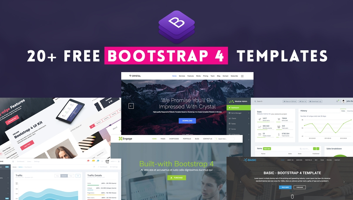 20 Amazing Free Bootstrap 4 Templates | UIdeck