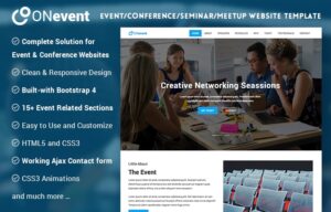 15+ Best Free Event and Conference Website Templates | UIdeck