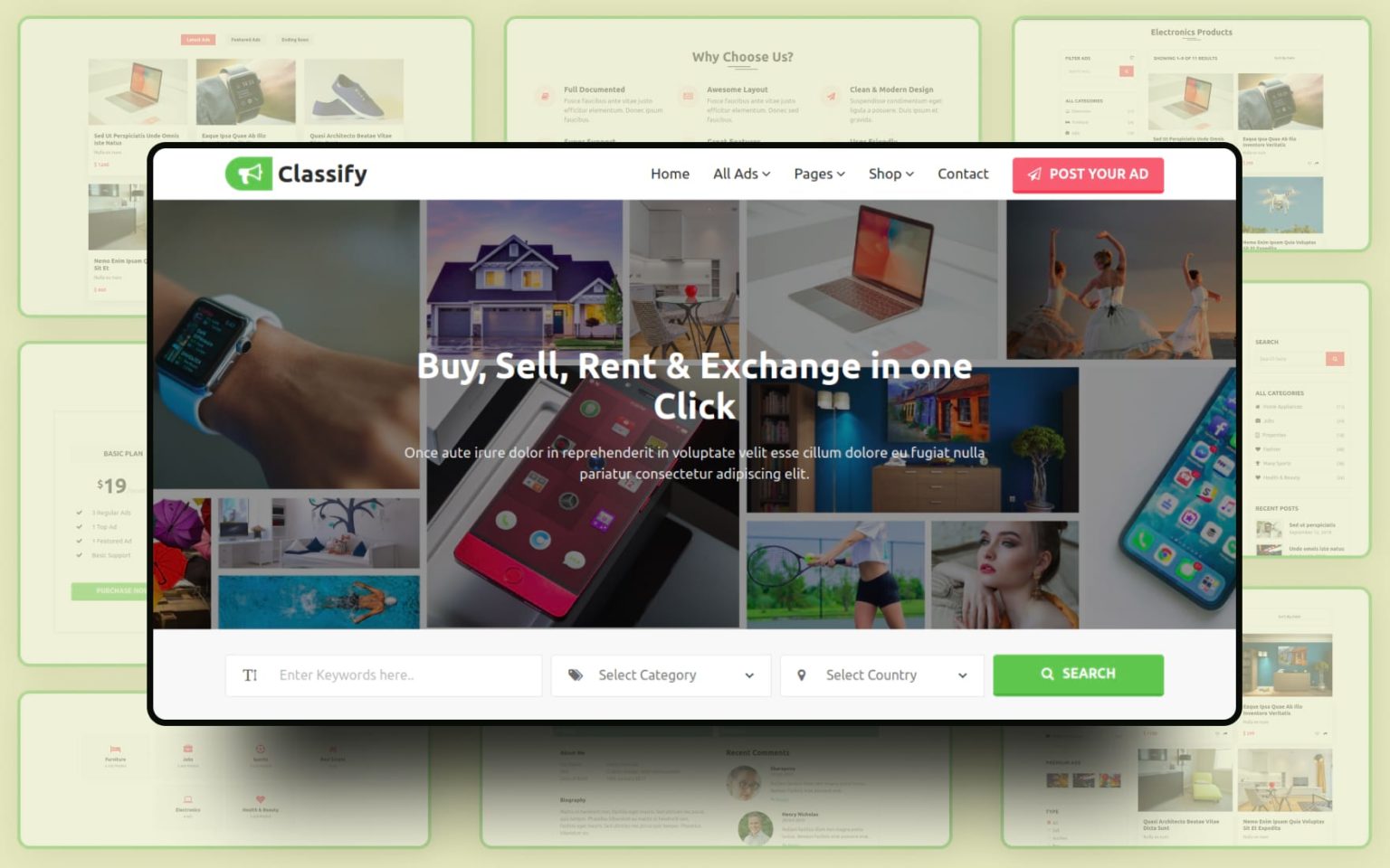 15+ Best Classified Ads Website Templates [ Free ] | UIdeck