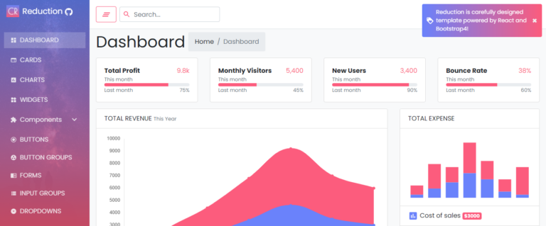 31+ Best Free React Templates for 2025 | UIdeck
