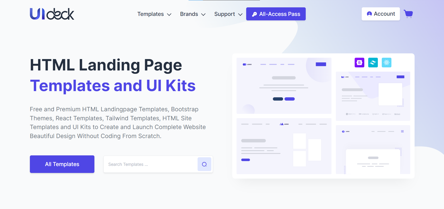 11+ Sites to Download Free HTML Templates | UIdeck