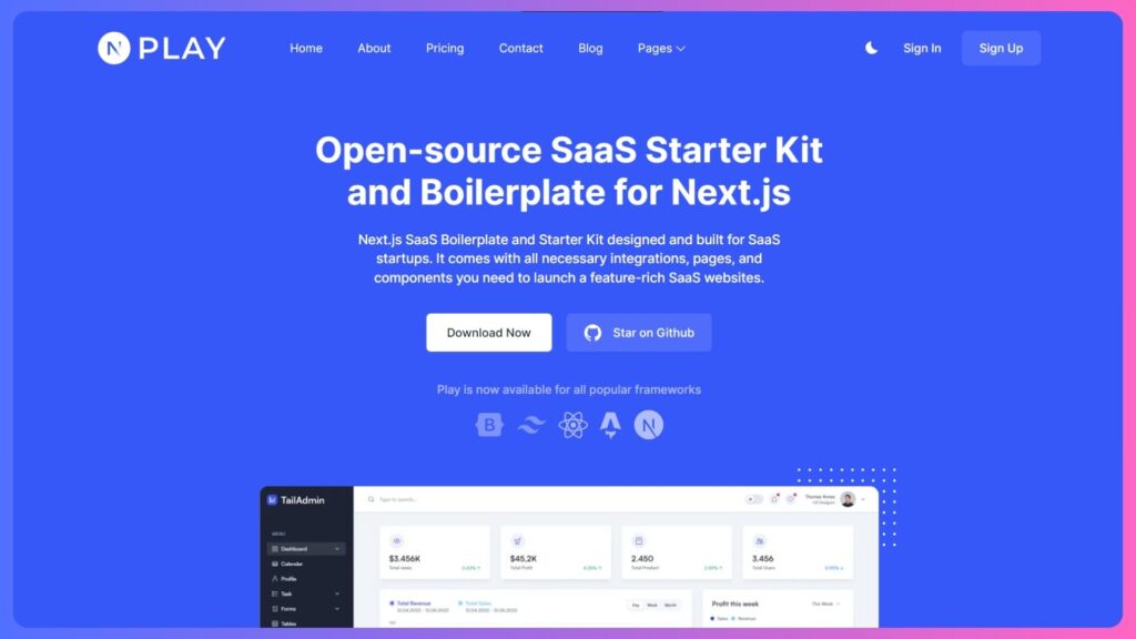 21+ Best Next.js SaaS Boilerplates for 2025 | UIdeck
