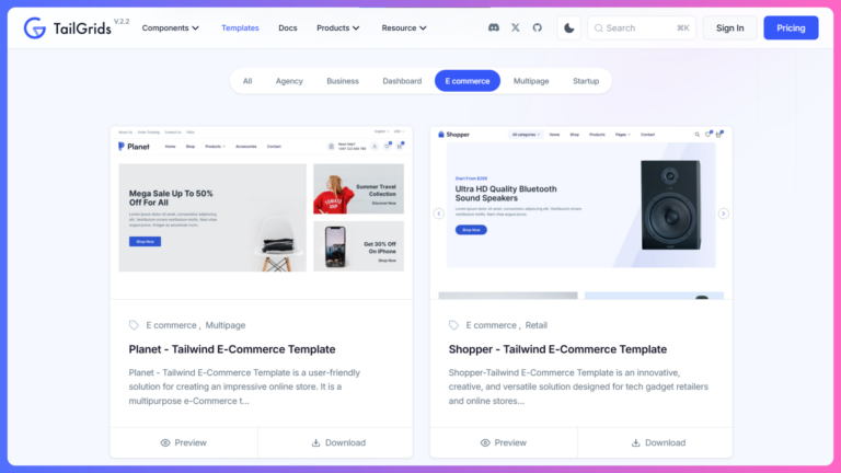 10+ Best Tailwind E-commerce Templates for 2025 | UIdeck