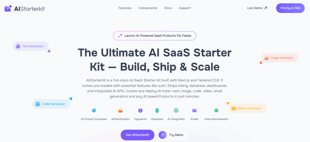 21+ Best Next.js SaaS Boilerplates for 2025 | UIdeck