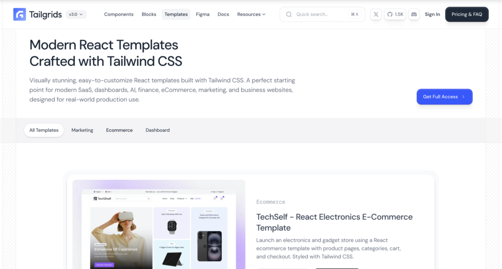 10+ Best Tailwind E-commerce Templates for 2026 | UIdeck